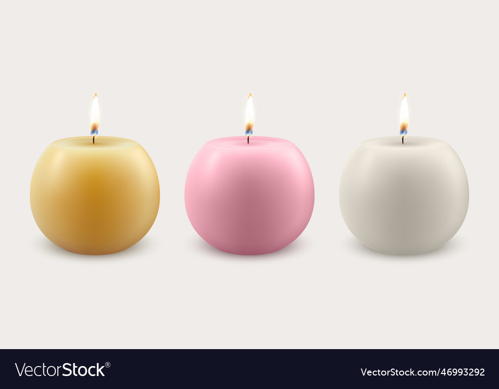 3d realistic yellow pink white paraffin Royalty Free Vector 3d realistic yellow pink white paraffin Royalty Free Vector