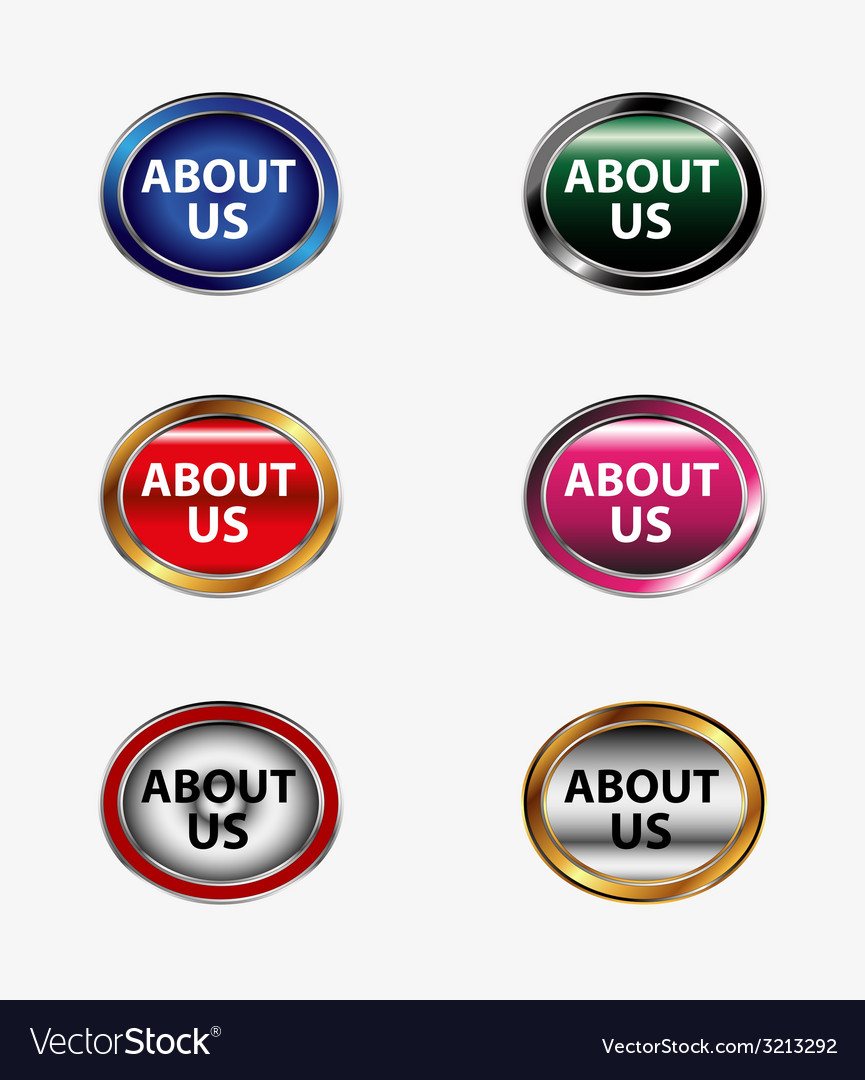 About us icon button Royalty Free Vector Image