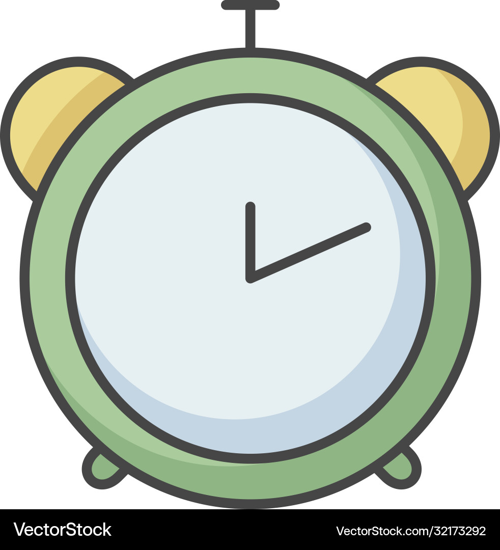 Alarm clock rgb color icon Royalty Free Vector Image