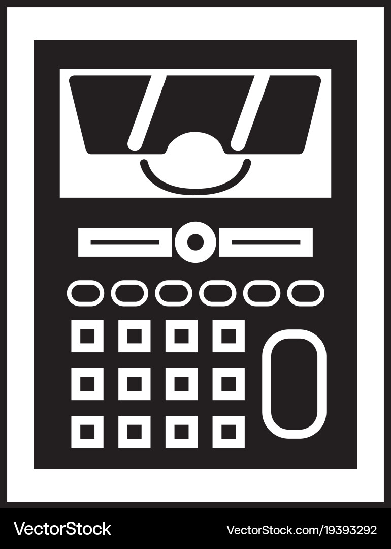 Contour happy calculator object kawaii Royalty Free Vector