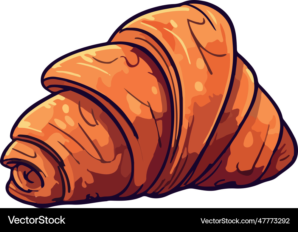 French food croissant bread icon Royalty Free Vector Image