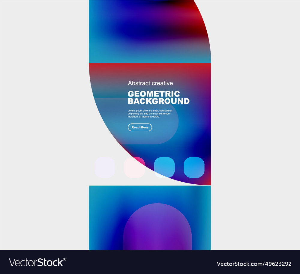 Round triangle and square composition Royalty Free Vector