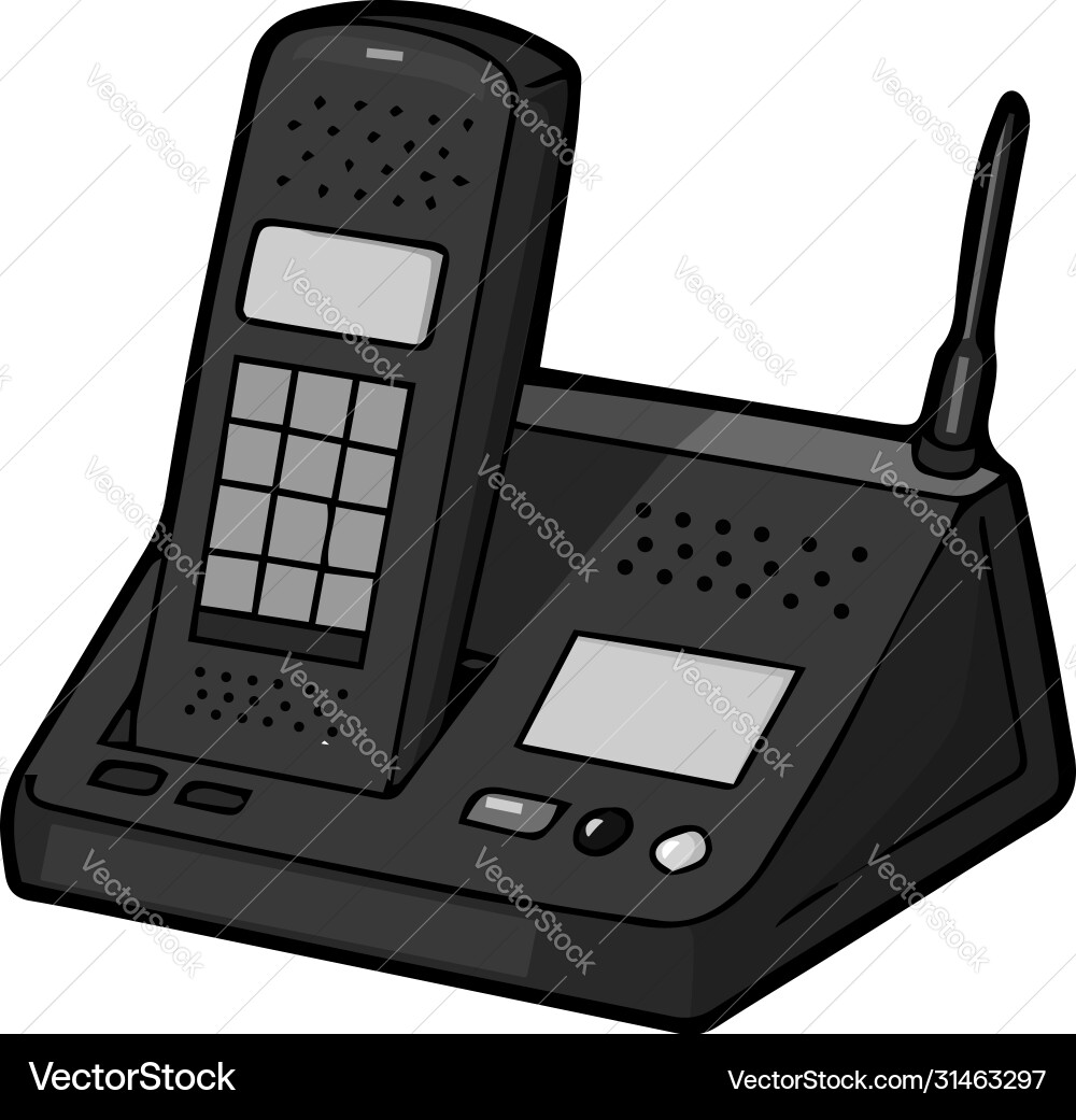 A new wireles telephone on white background Vector Image