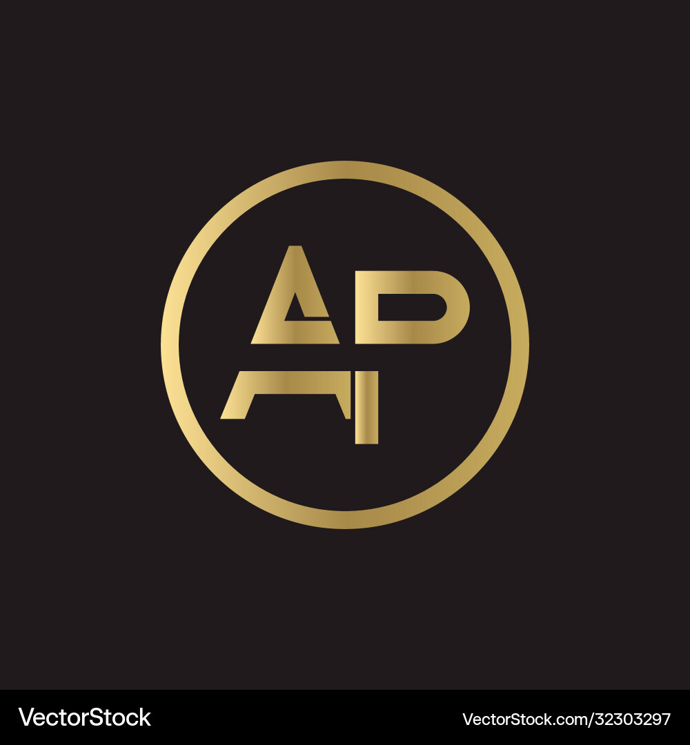 Ap logo design business typography template Vector Image