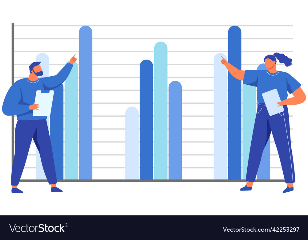 Data analysis research statistics concept Vector Image