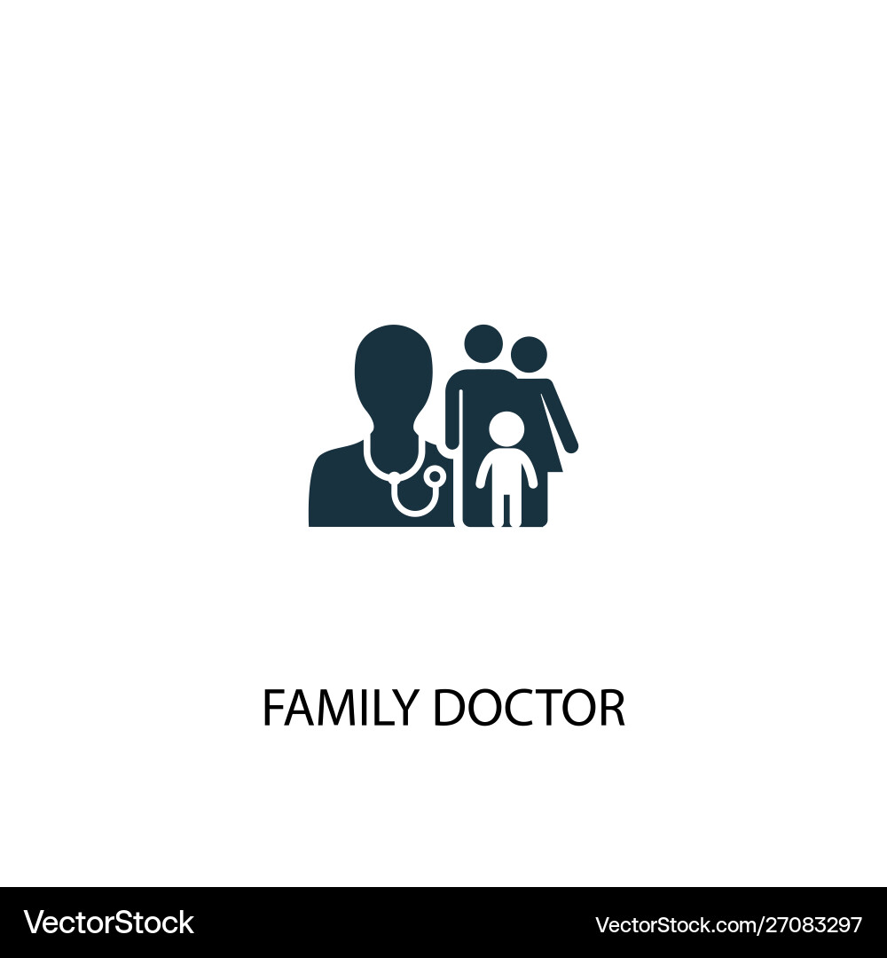 Family doctor icon simple element Royalty Free Vector Image