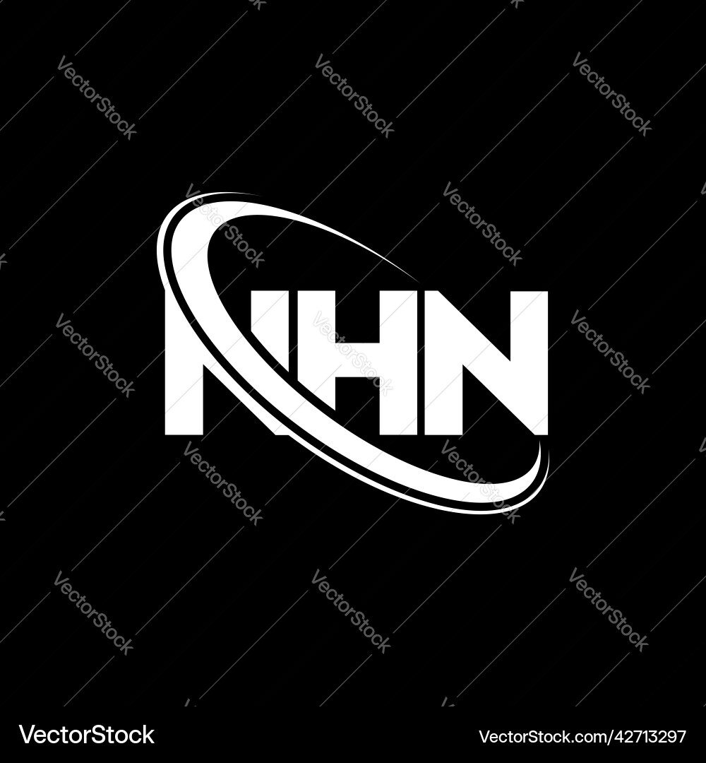 Nhn logo letter design Royalty Free Vector Image
