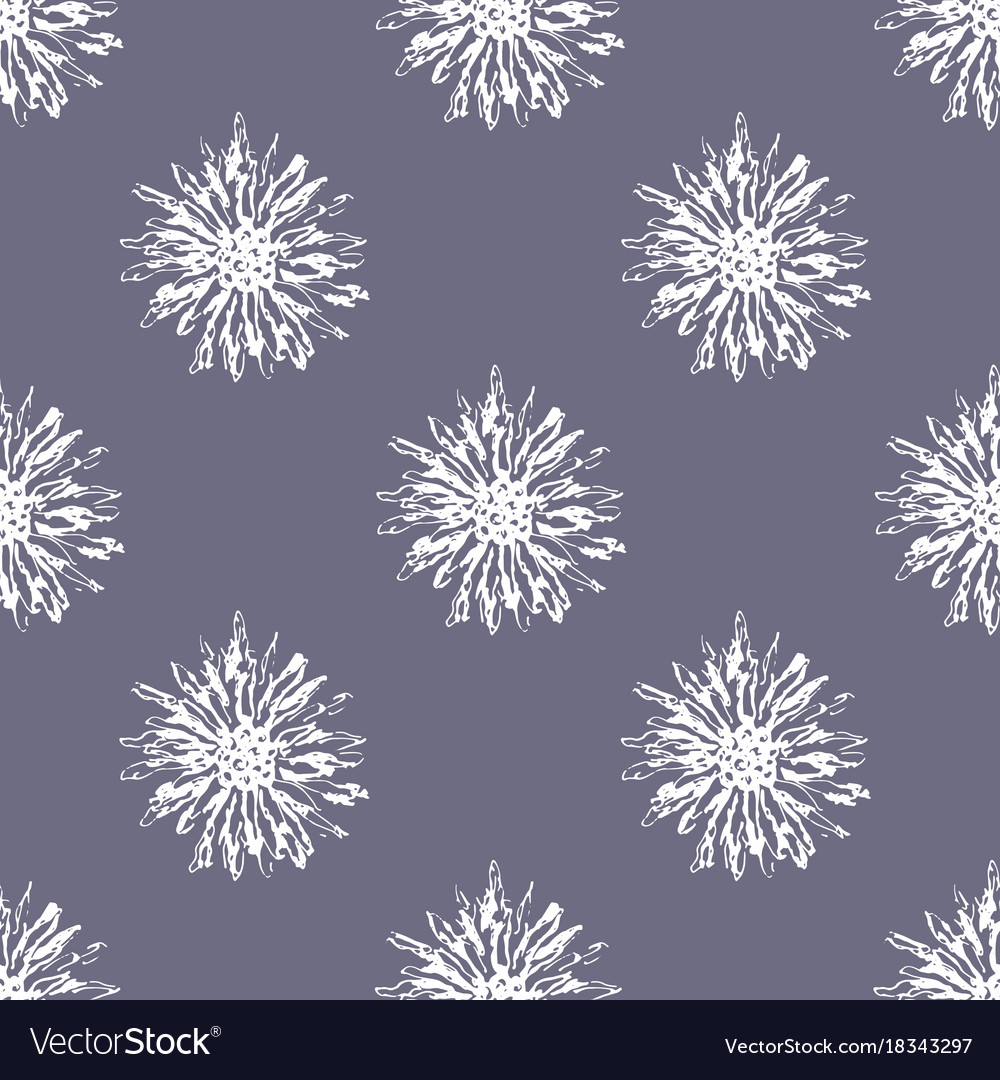 Rustic flower seamless pattern Royalty Free Vector Image