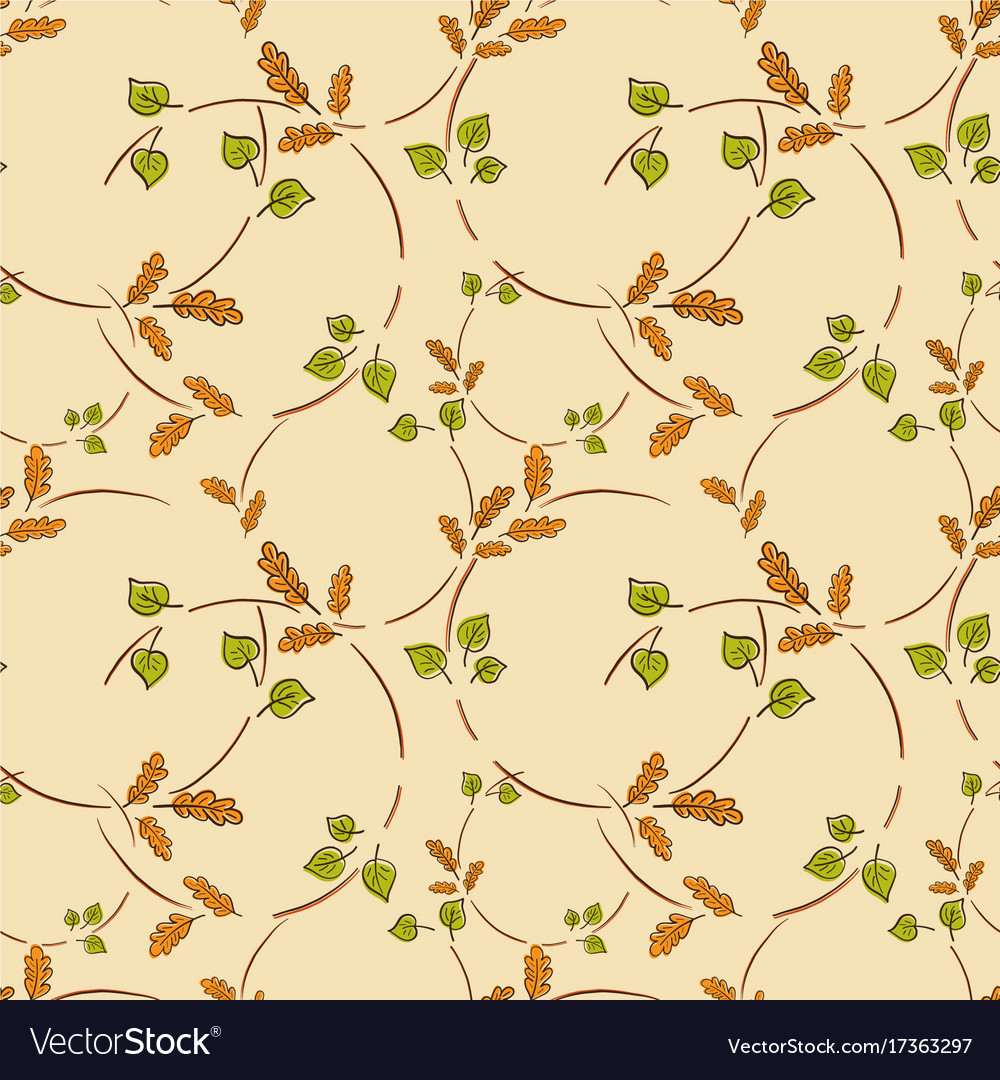 Seamless pattern with leaf abstract leaf texture Vector Image