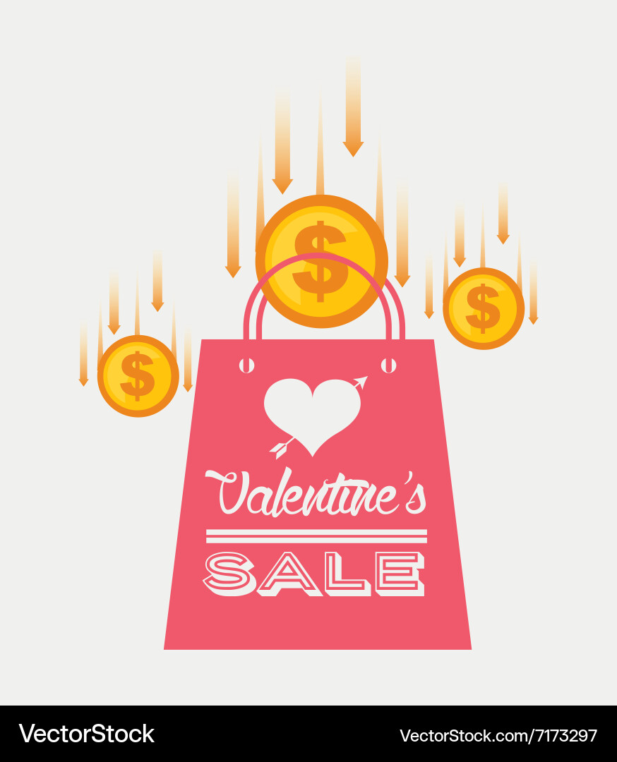 Valentines sale design Royalty Free Vector Image