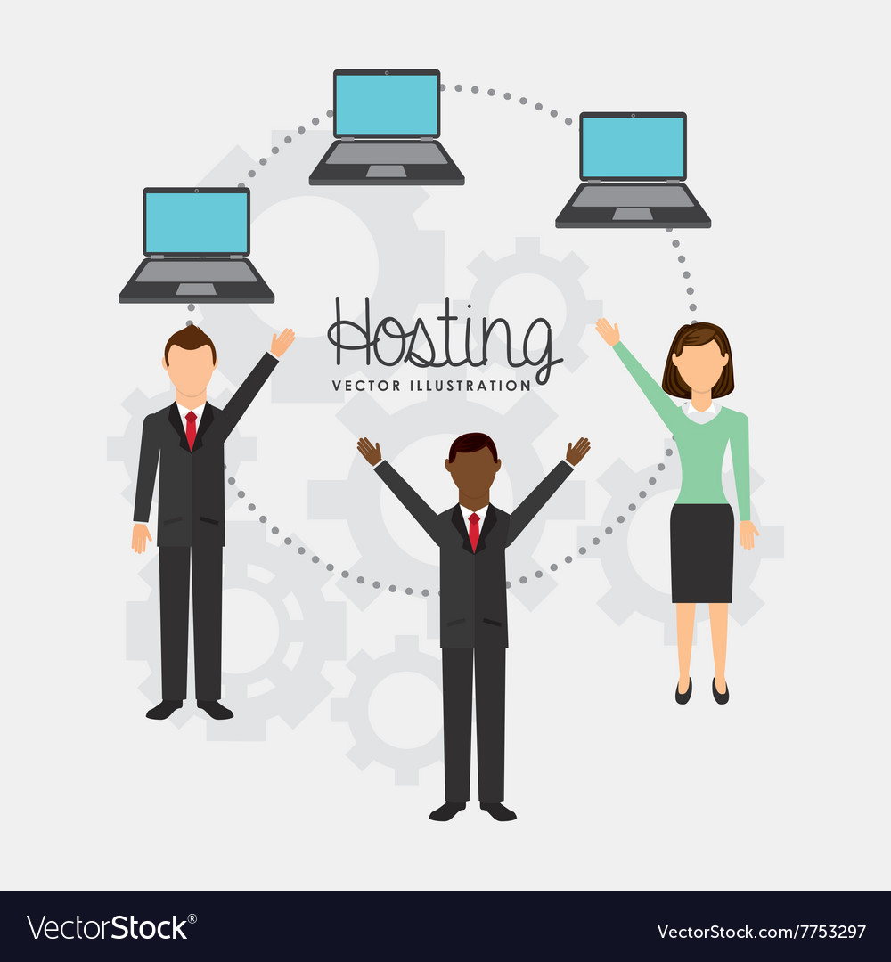 Web hosting design Royalty Free Vector Image - VectorStock