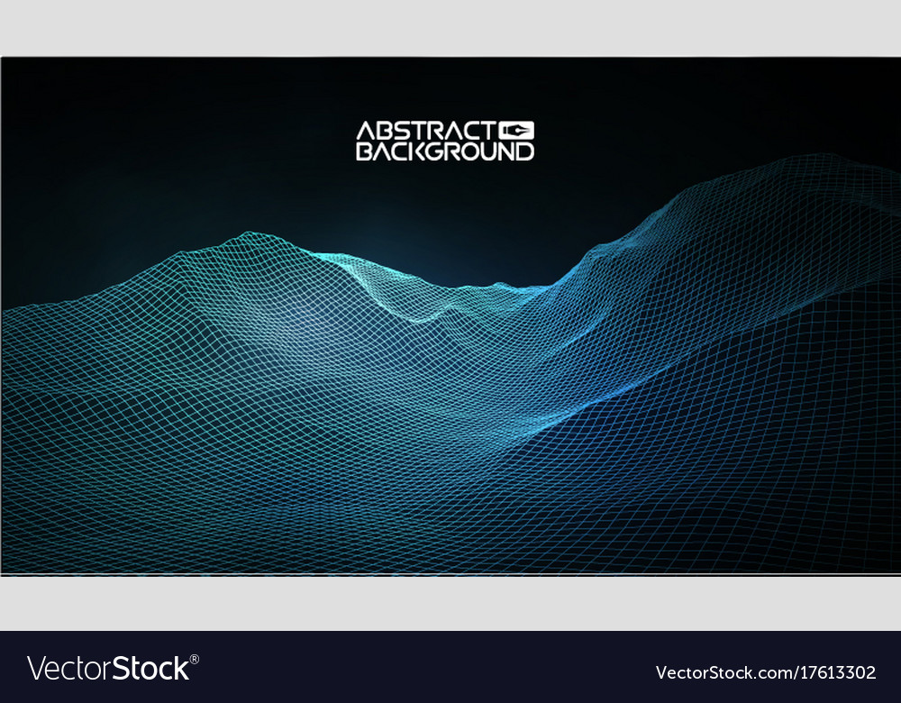 Abstract wireframe landscape background Royalty Free Vector Abstract wireframe landscape background Royalty Free Vector