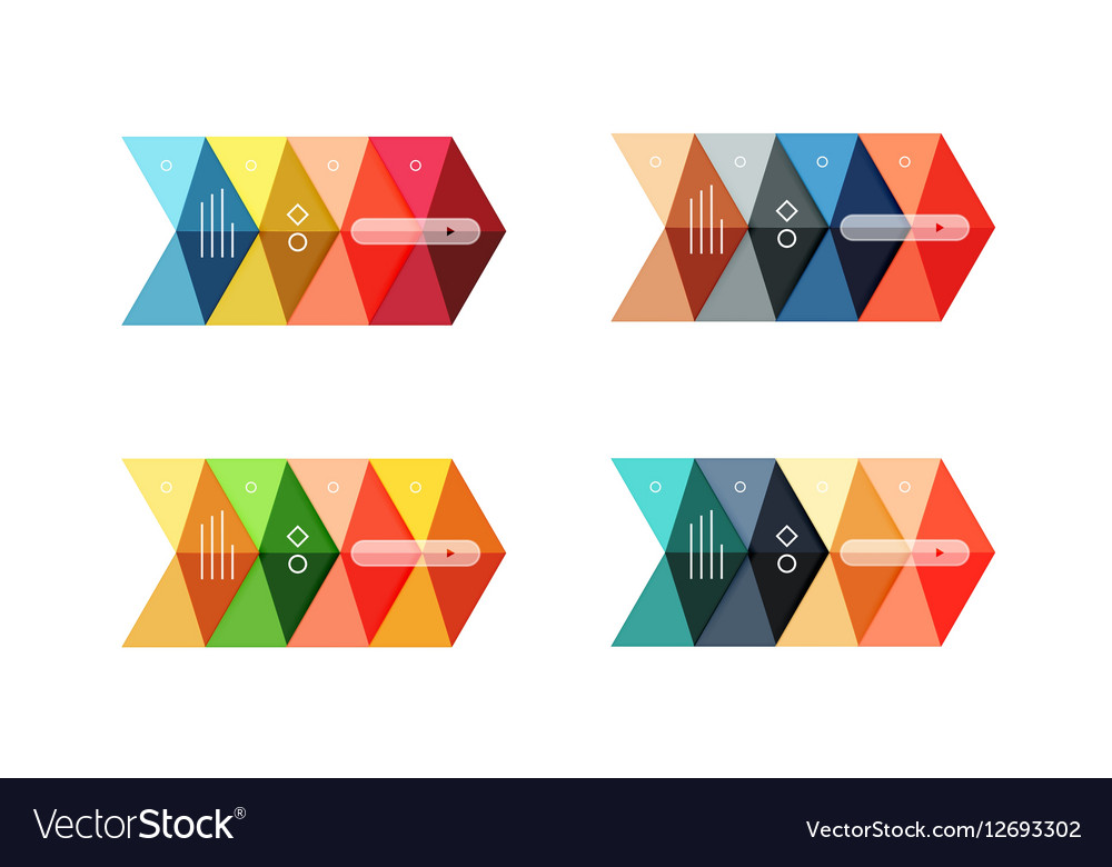 Blank infographic arrow templates Royalty Free Vector Image