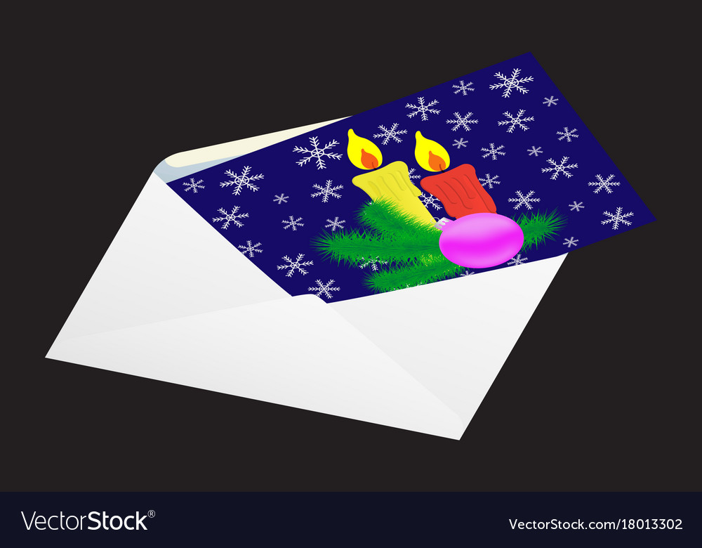 Christmas Card In An Envelope Royalty Free Vector Image christmas-card-in-an-envelope-royalty-free-vector-image