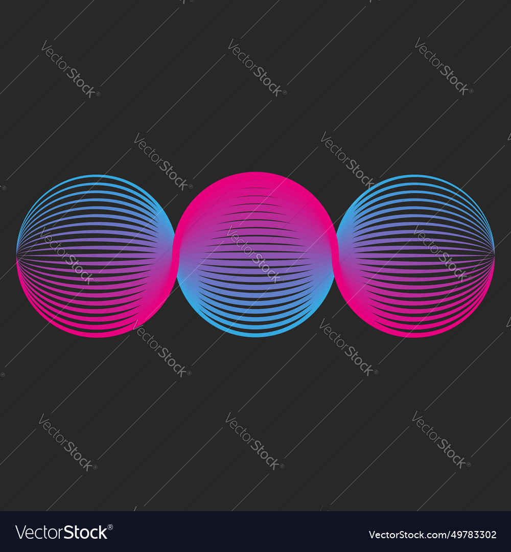 Circular infinity pattern logo from a three Vector Image