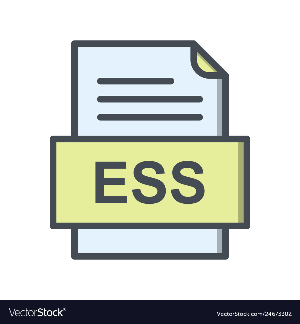 Ess file document icon Royalty Free Vector Image