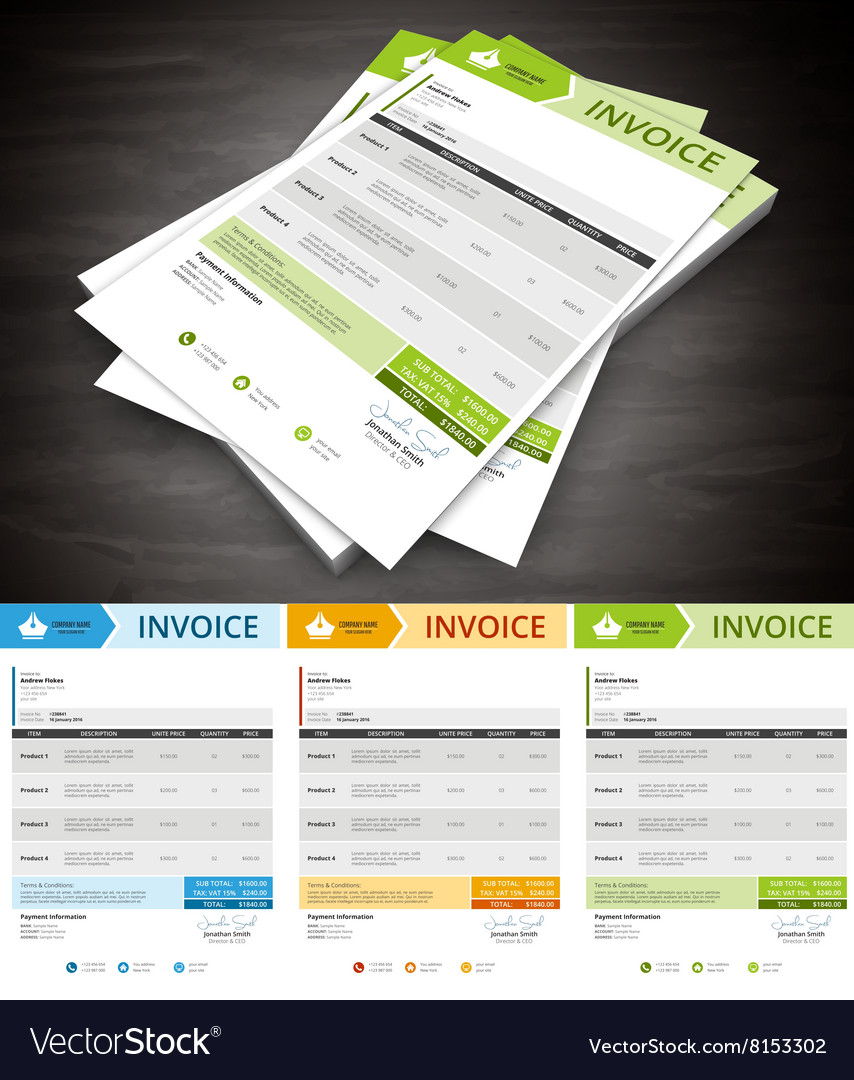 Invoice Royalty Free Vector Image - VectorStock