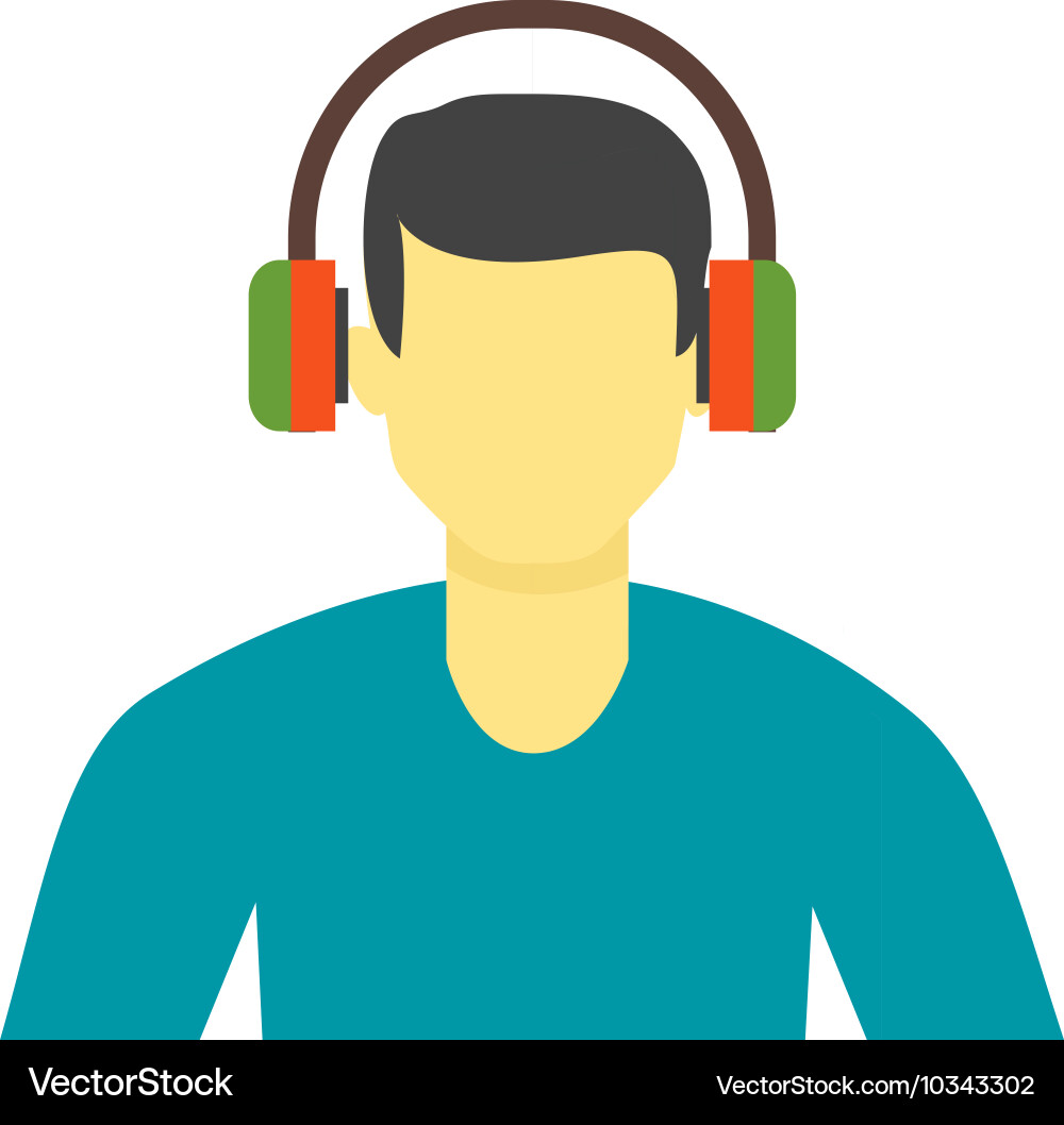 Listening to music Royalty Free Vector Image - VectorStock