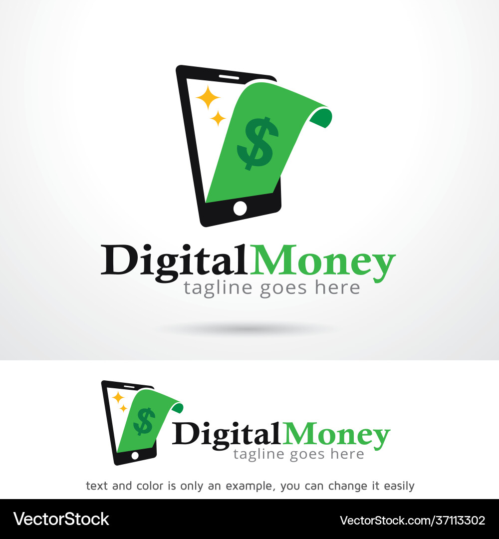 Money and phone logo template Royalty Free Vector Image