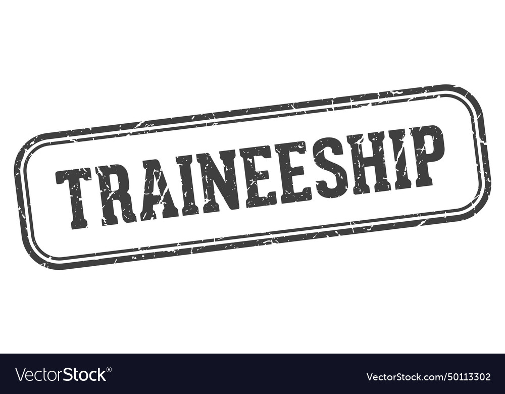 Traineeship stamp traineeship rectangular stamp Vector Image