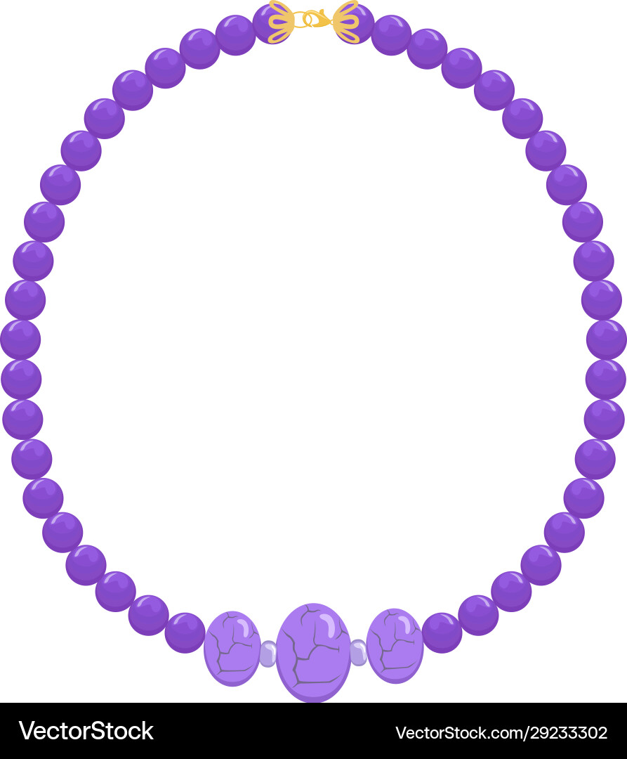 Womens necklace made natural stone beads Vector Image