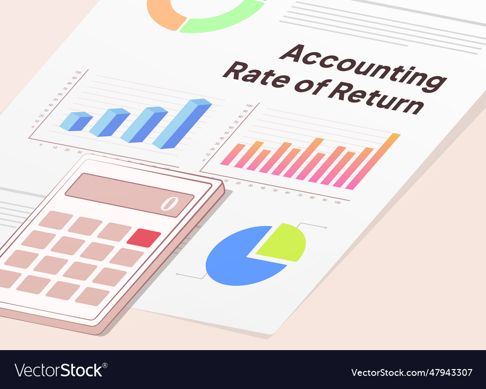 Accounting Rate Of Return Arr Investment Roi Vector Image