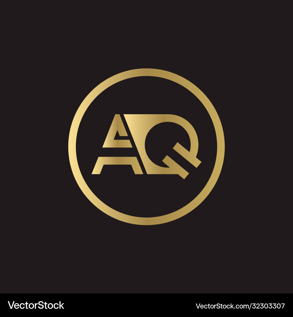 Aq logo design business typography template Vector Image