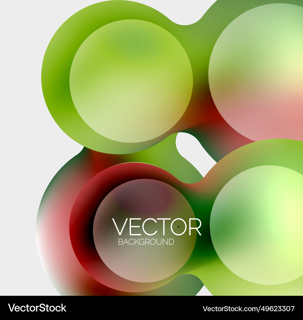 Beautiful flowing round shapes and circles Vector Image