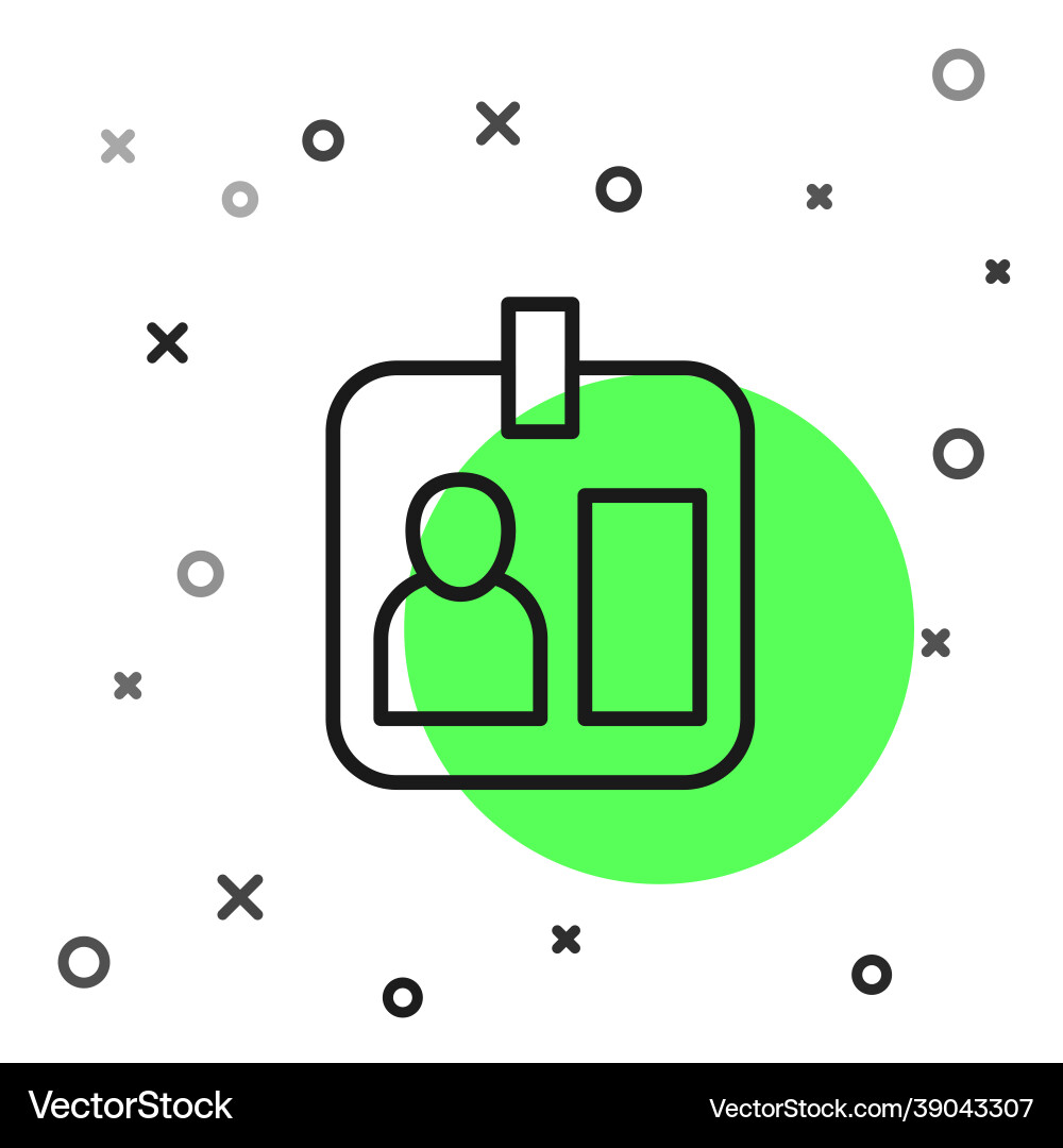 Black line press journalist vertical badge icon Vector Image