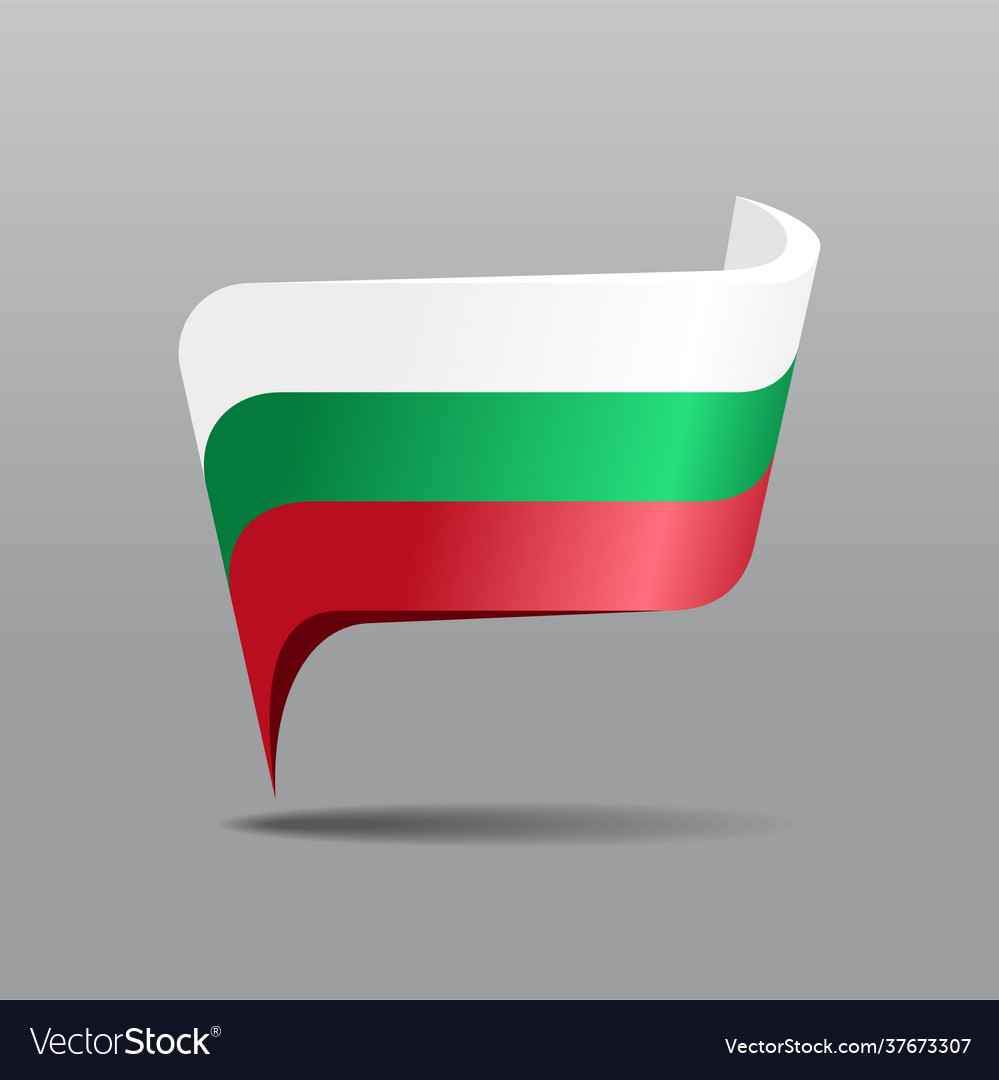 Bulgarian flag map pointer layout Royalty Free Vector Image