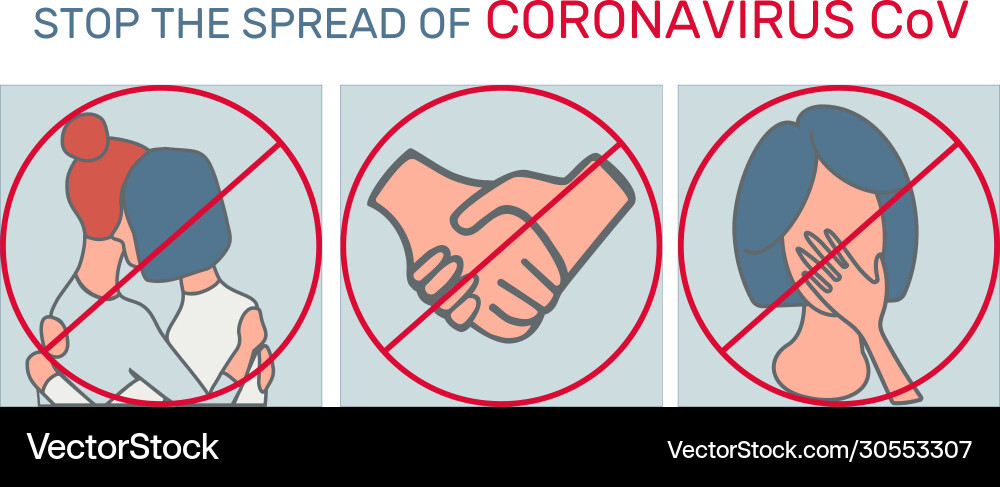 Keep social distance2019-ncovprecautions must be Vector Image