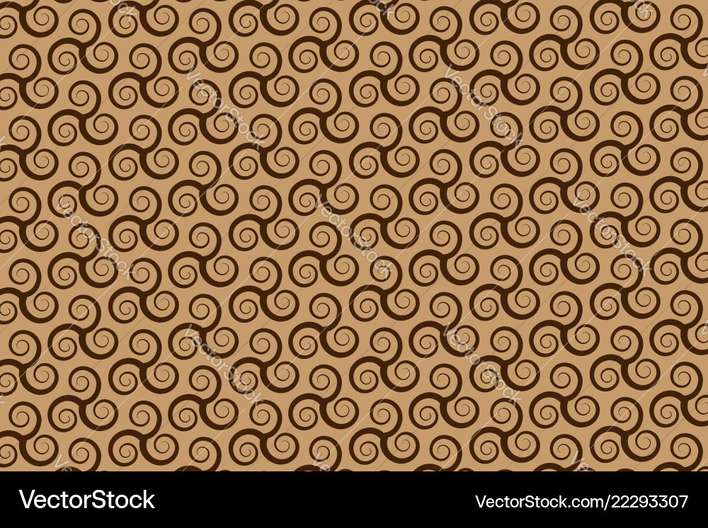 Pattern with swirling triple spiral or triskele Vector Image