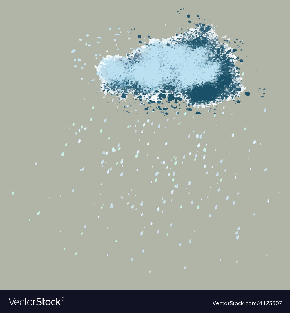 Rain cloud Royalty Free Vector Image - VectorStock