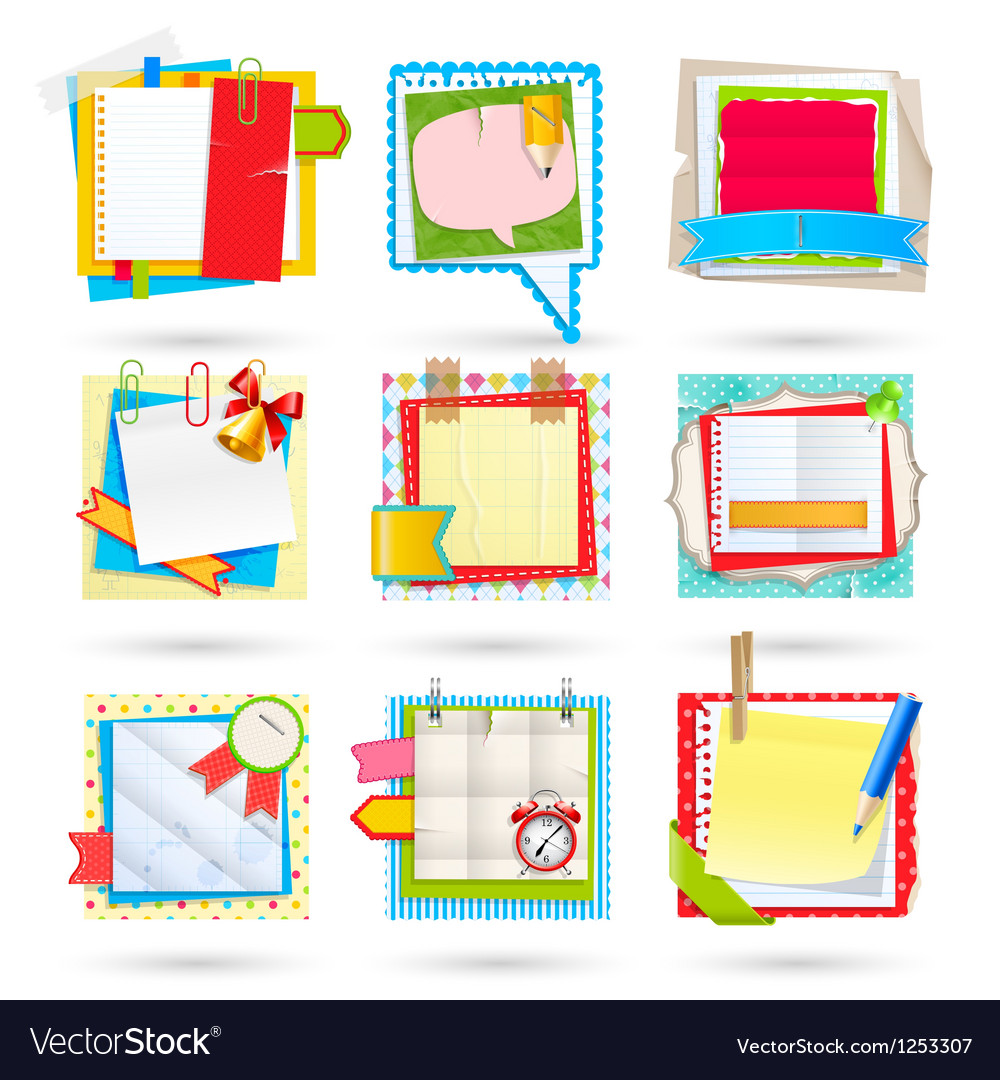 School notes Royalty Free Vector Image - VectorStock