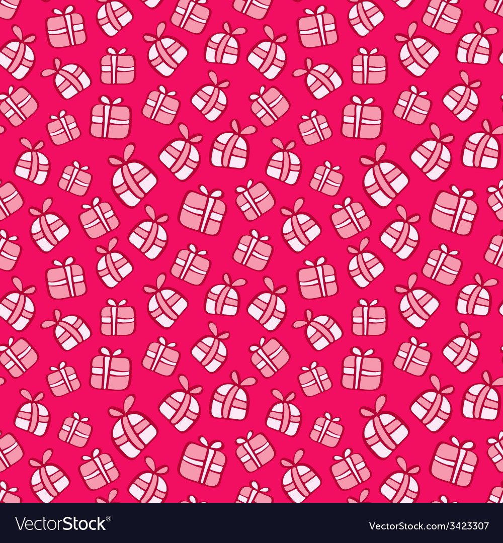 Seamless gift pattern Royalty Free Vector Image