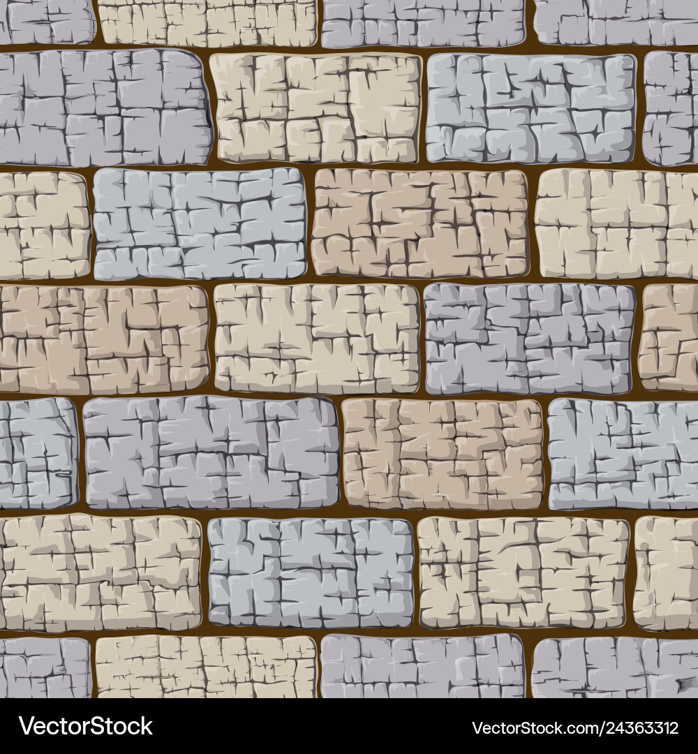 Background made up of stone blocks seamless Vector Image
