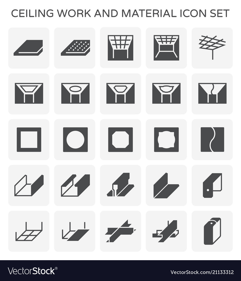 Ceiling work icon Royalty Free Vector Image - VectorStock