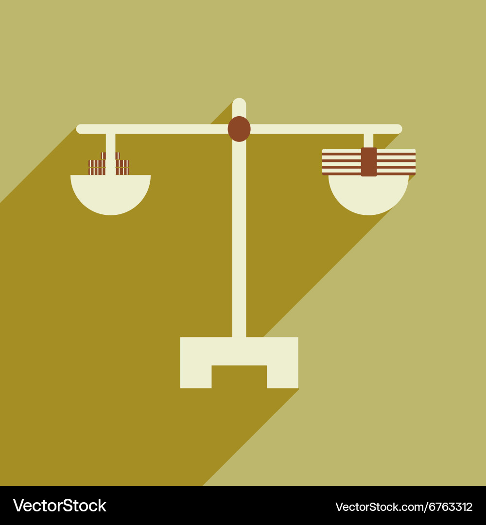 Flat with shadow icon factory and money Royalty Free Vector