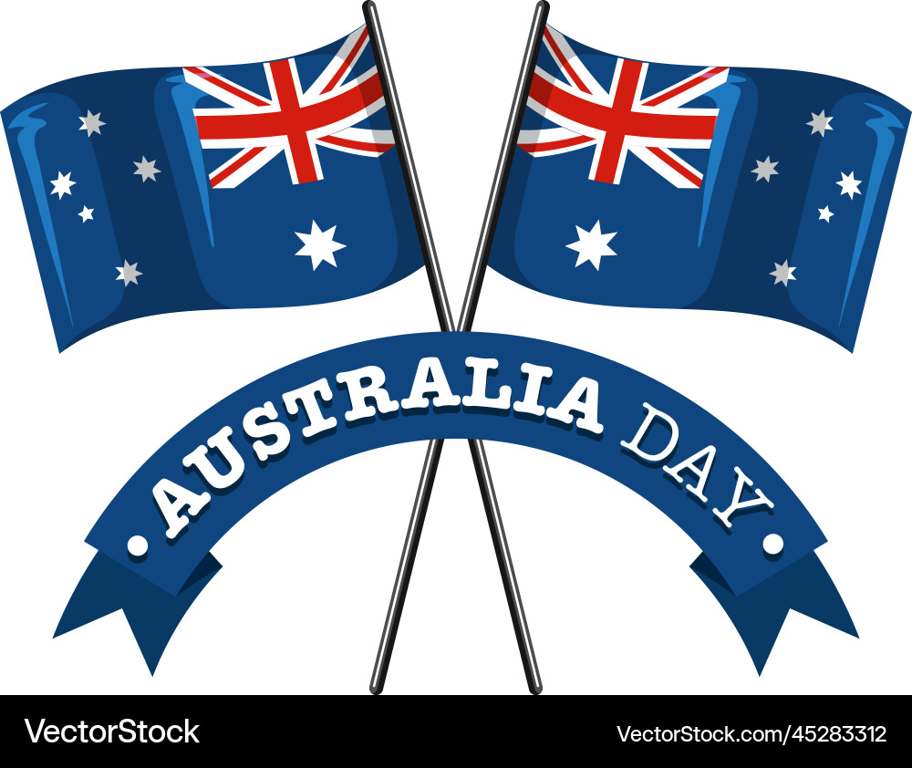 Happy australia day banner design Royalty Free Vector Image