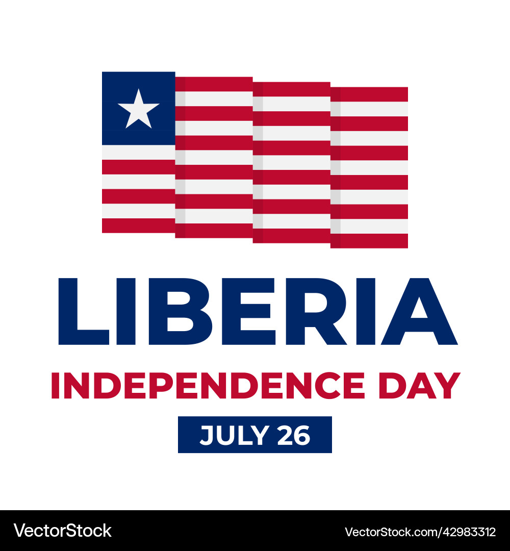 Liberia independence day typography poster Vector Image