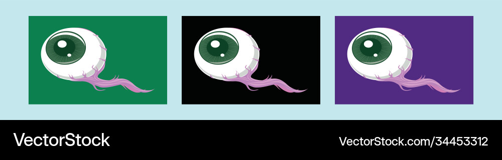 Set eye ball cartoon icon design template Vector Image