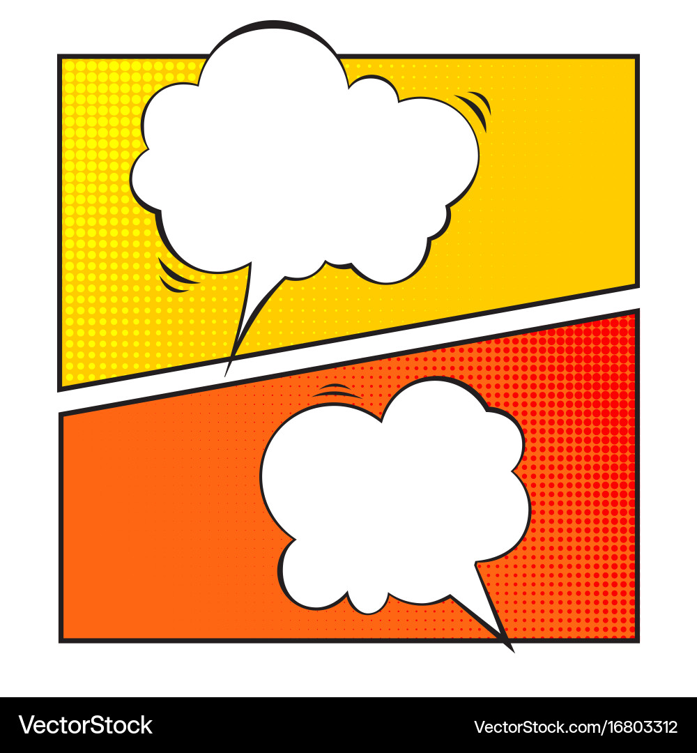 Set of comic speech bubble cartoon Royalty Free Vector Image