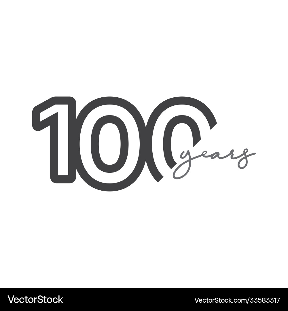 100 years anniversary celebration number template Vector Image