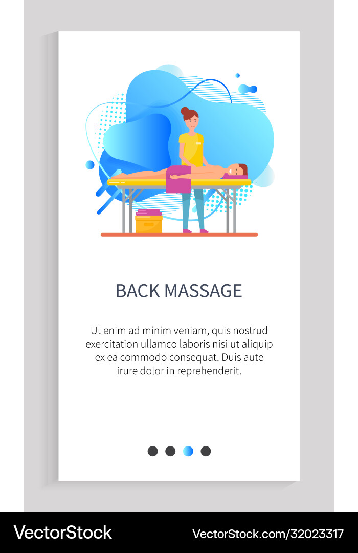 Back massage woman therapist with client on table Vector Image