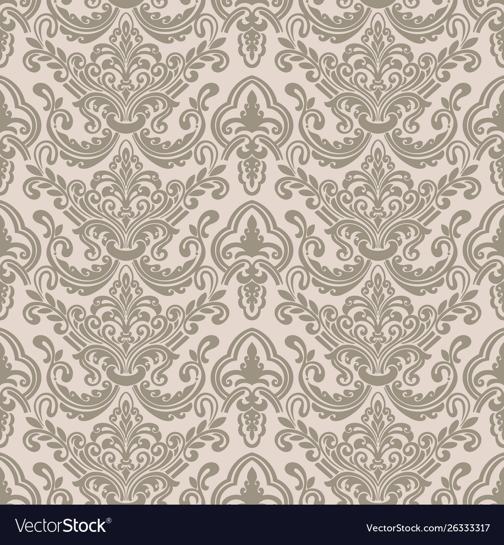 Damask seamless pattern background Royalty Free Vector Image