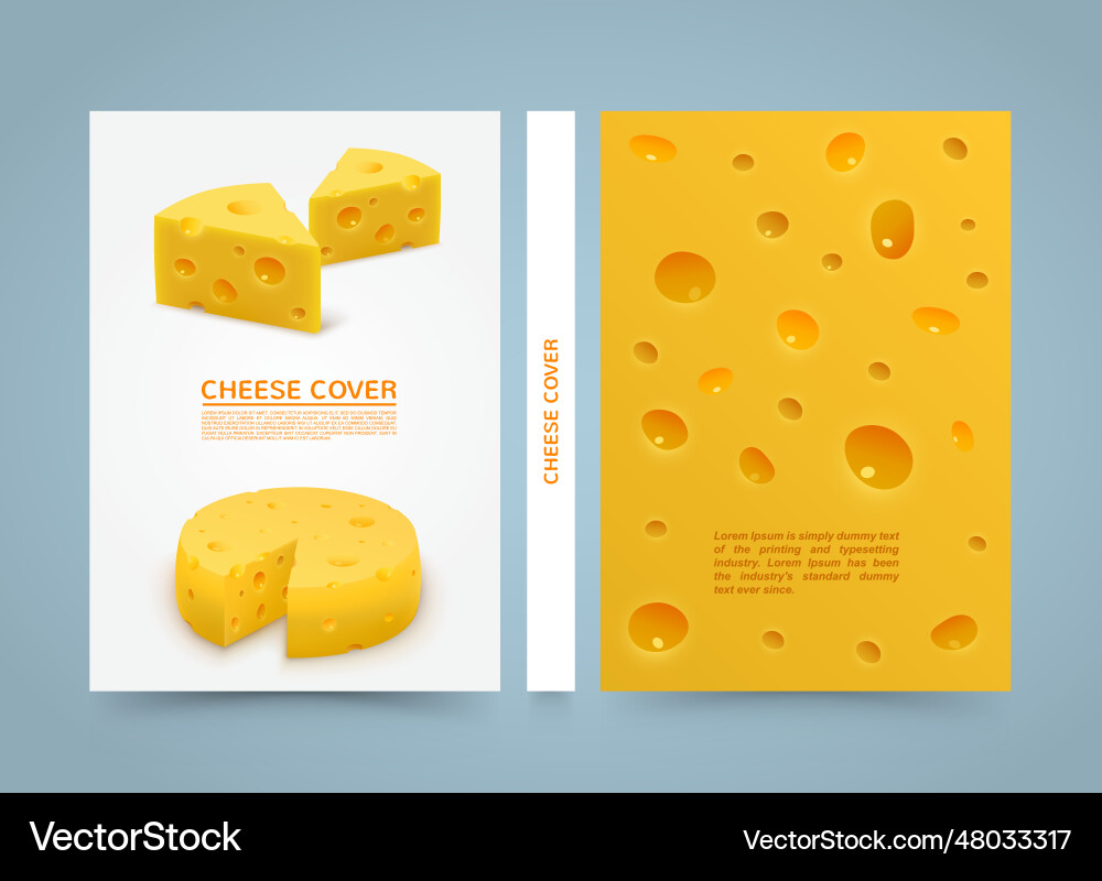 Flyer cheese banner book a4 size paper Royalty Free Vector