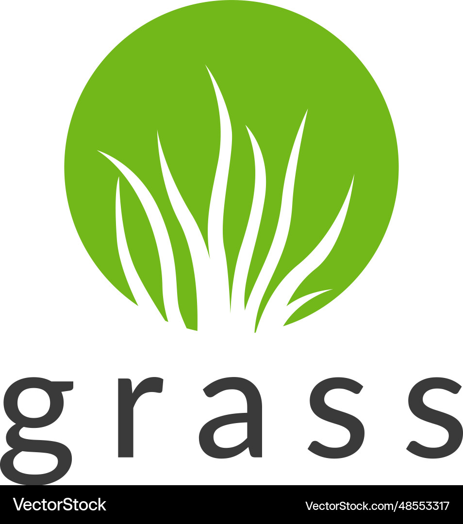 Grass logo Royalty Free Vector Image - VectorStock