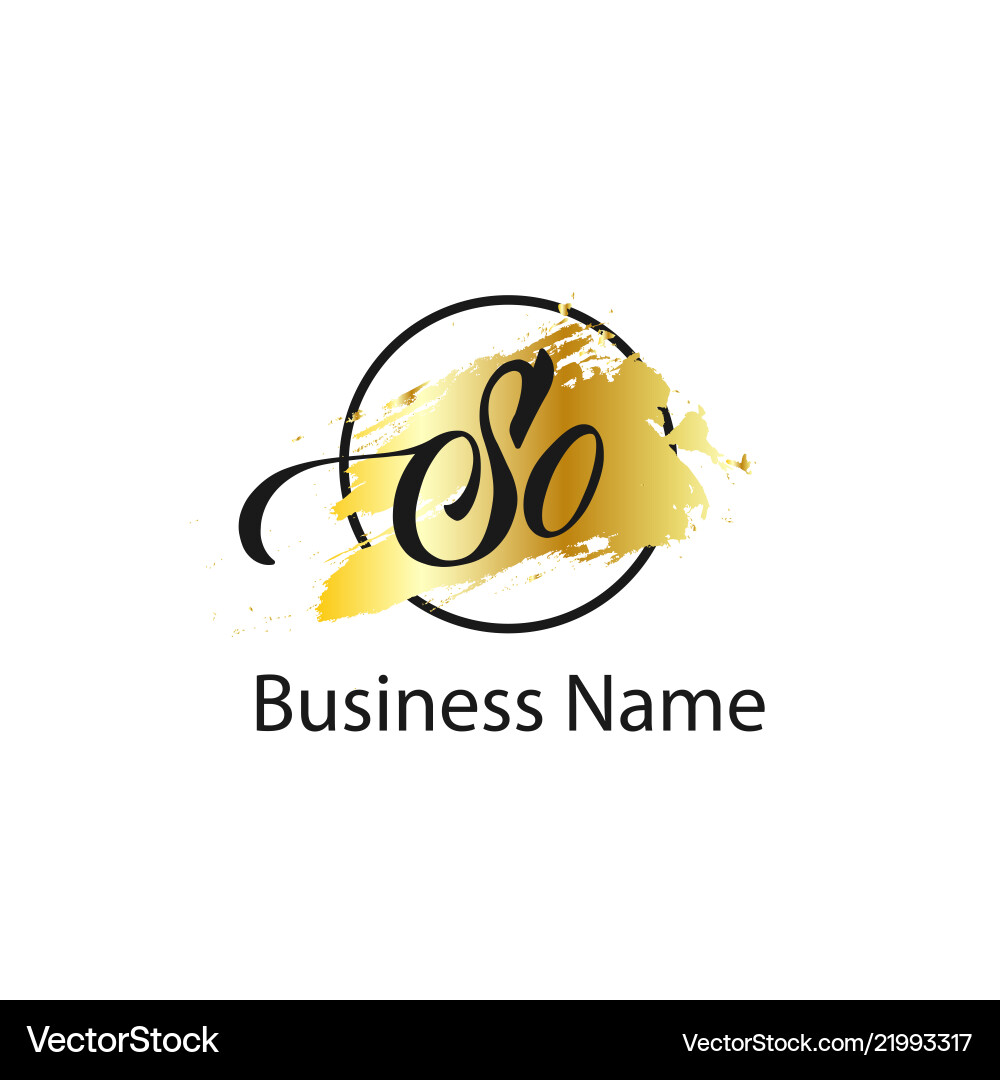 Initial letter so logo template design Royalty Free Vector