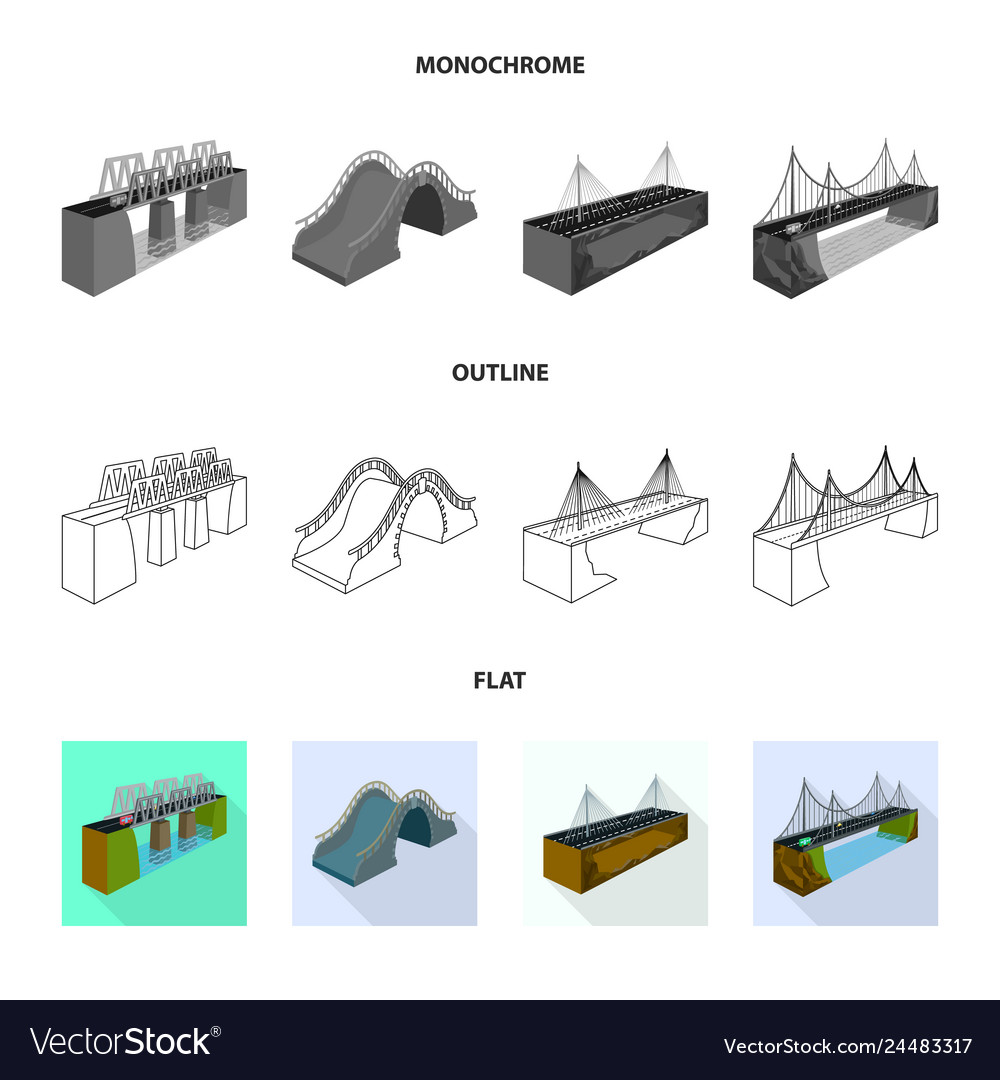 Isolated Object Of Connection And Design Logo Set Vector Image