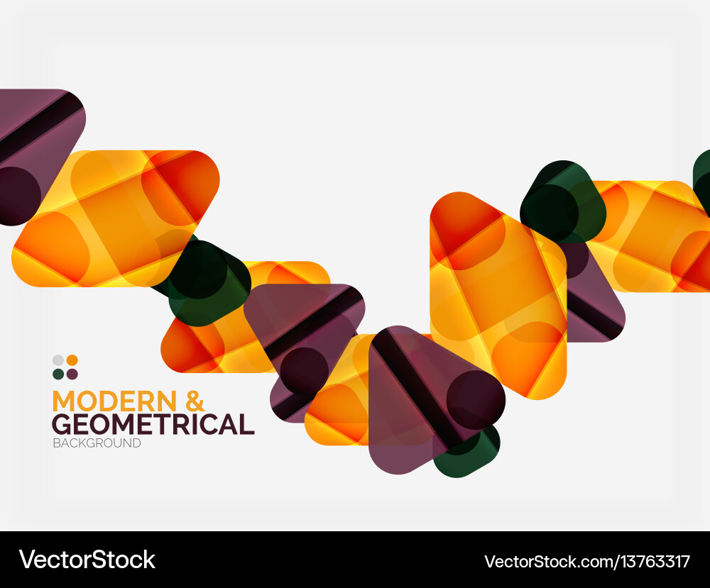 Modern colorful geometrical triangles with shiny Vector Image